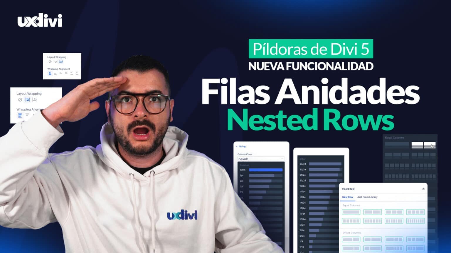 💊 Píldoras Divi 5: Qué son las Filas Anidadas en Divi 5